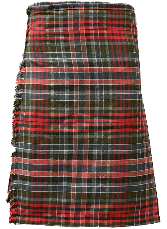 Kilt for Men I Gordon Weathered Red Scottish Tartan Kilt Polyviscose 8