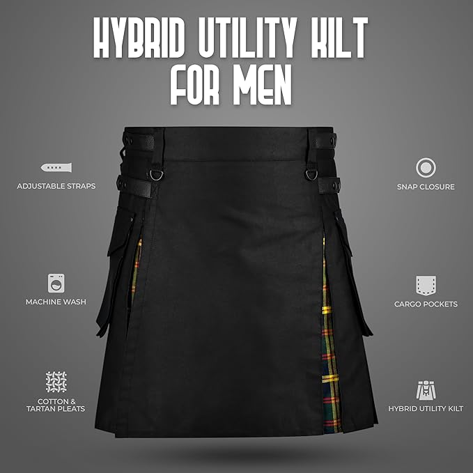 Leathernecks Us Marine Corps Hybrid Utility Kilts for Men Scottish Tra