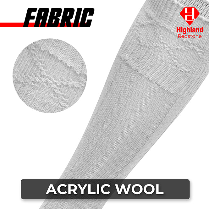 Comfortable Wool Blend White Kilt Hose | High-Quality Kilt Socks
