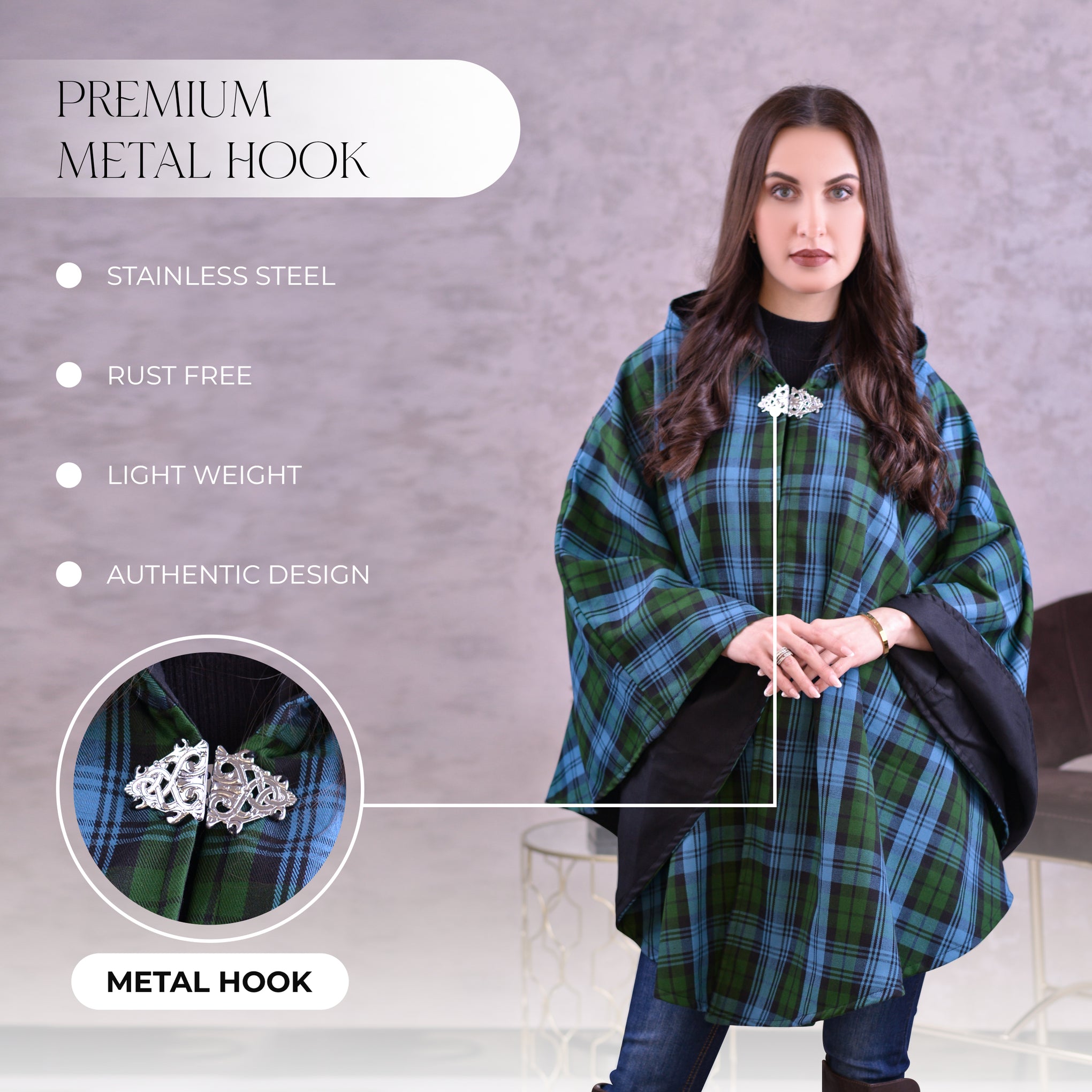 Women Tartan Cape - Ancient Campbell – Highland Redstone
