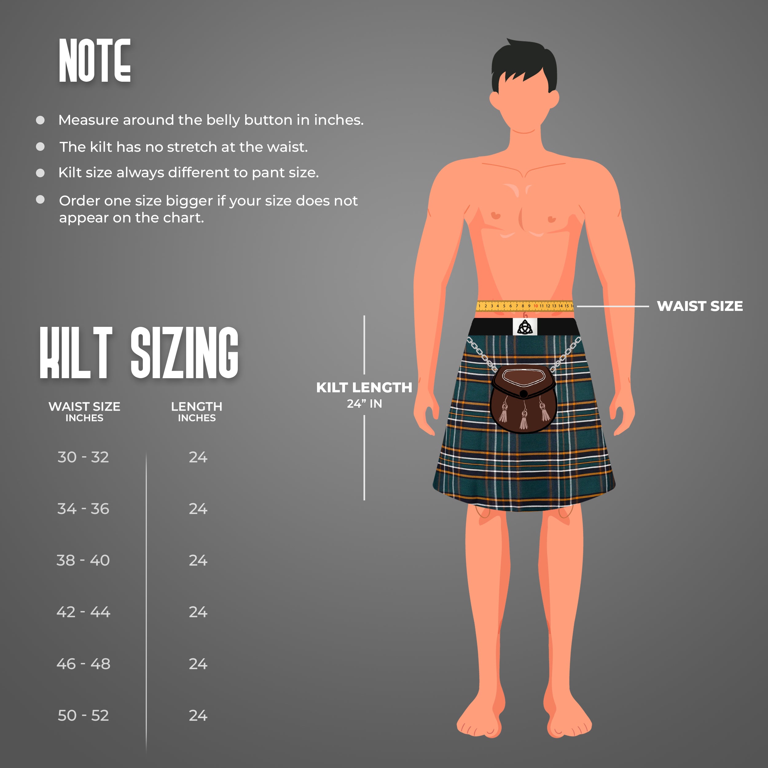 Irish Heritage Traditional Tartan Kilt for Men I Polyviscose 8 Yard