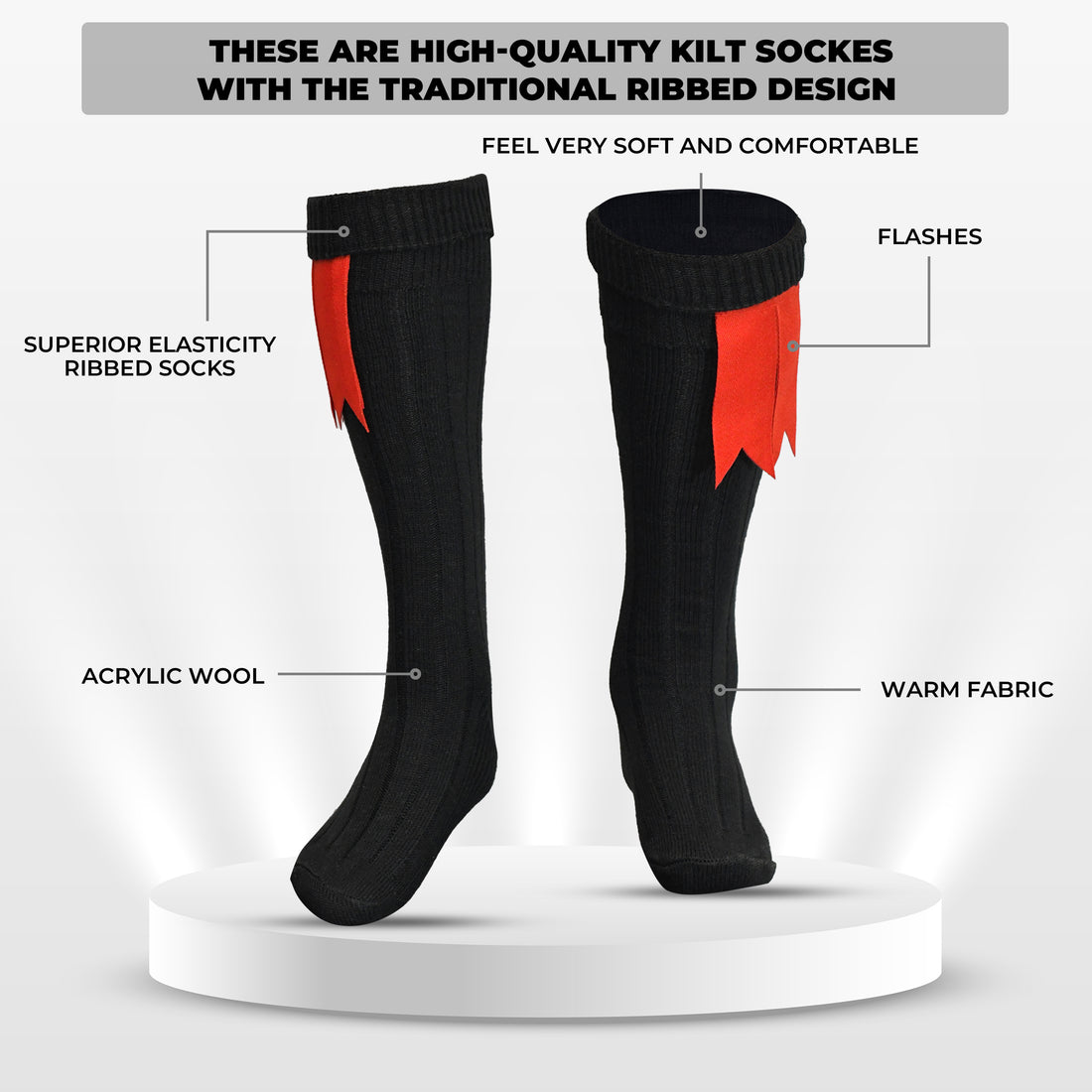 Premium Kilt Hose for Men | Highland Redstone