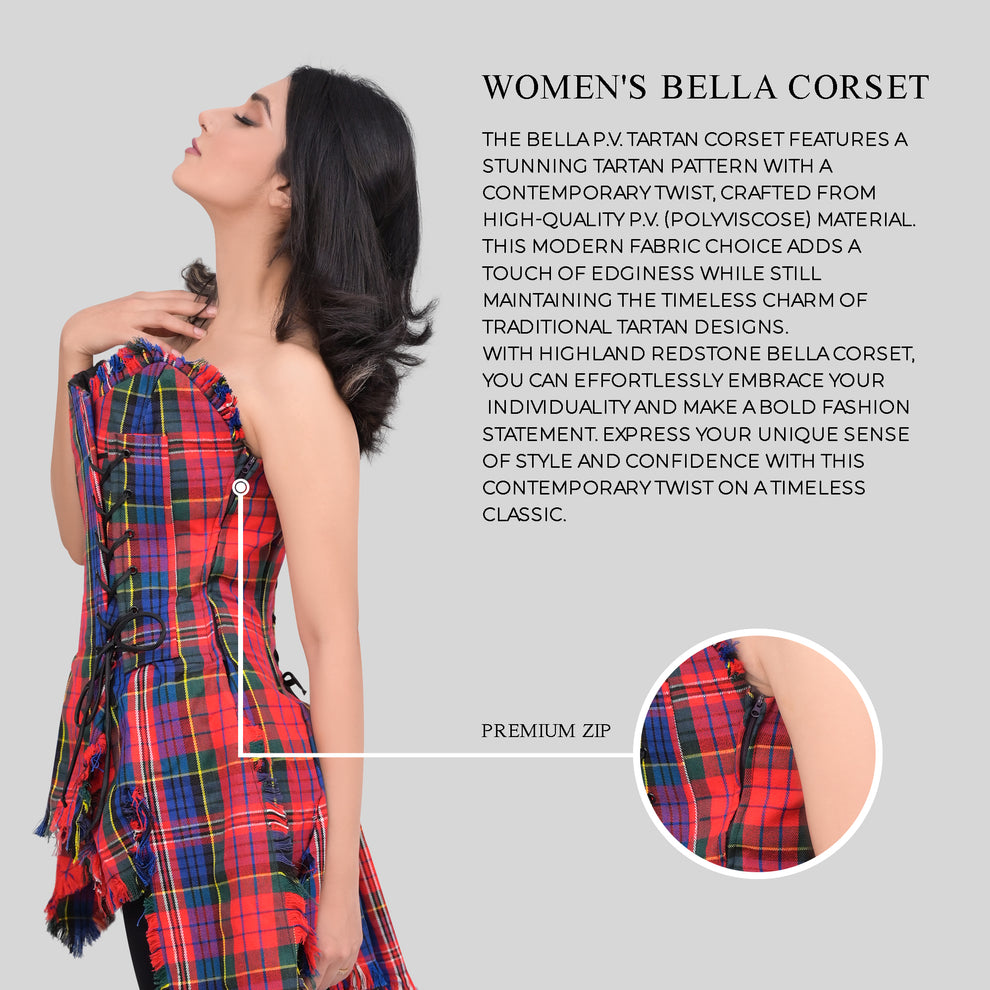 Bella Tartan Corset Macpherson Red