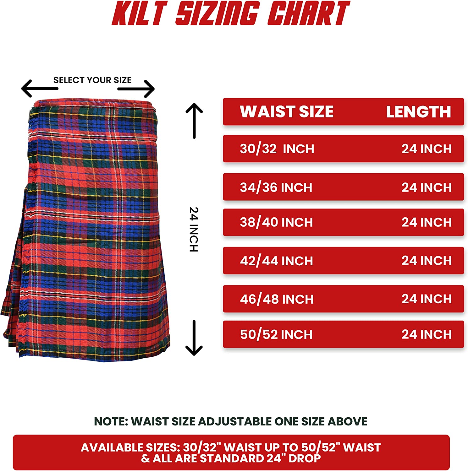 Macpherson Red Tartan Kilts for Men